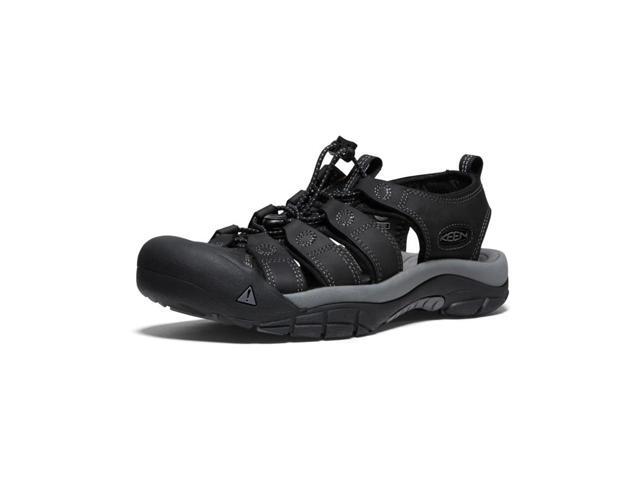 Click here for KEEN Mens Newport Closed Toe Leather Sandals - Bla... prices