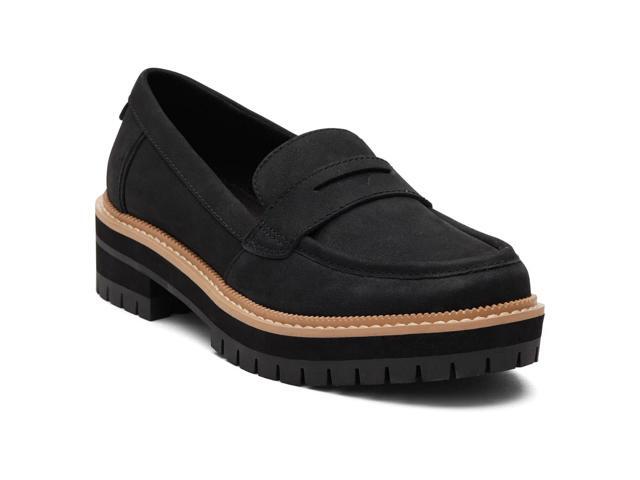 Click here for TOMS Womens Cara Comfortable Leather Flat Loafer... prices