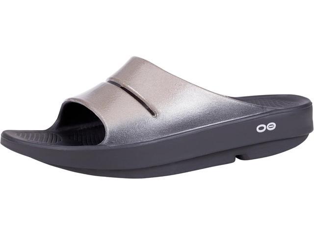 Click here for OOFOS Womens Ooahh Luxe Slide Slipper  Latte  Size... prices