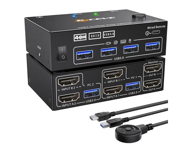Click here for Dual Monitor KVM Switch 2 Port 4K@60Hz 2K@144Hz Si... prices