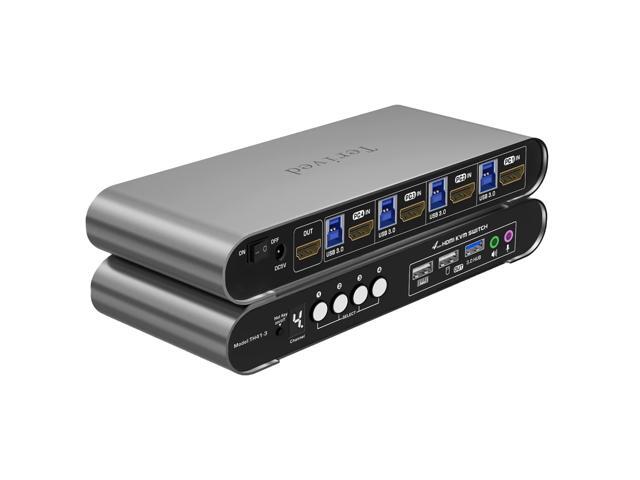 Click here for 4 Computers 1 HDMI Monitor KVM Switch 4K@60Hz  Hot... prices