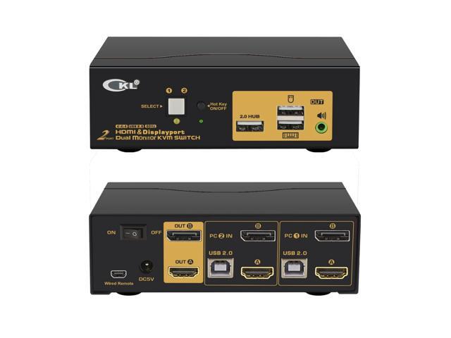 Click here for 2 Port Dual Monitor KVM Switch HDMI + DisplayPort... prices