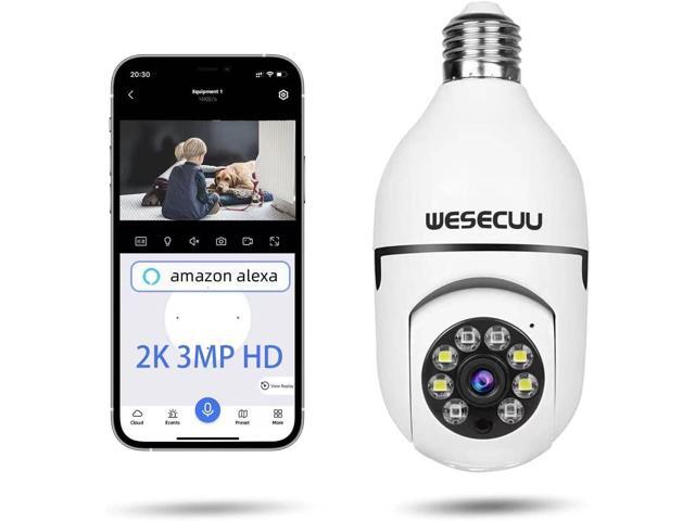 Click here for Light Bulb Security Camera 2.4GHz WiFi 2K Security... prices