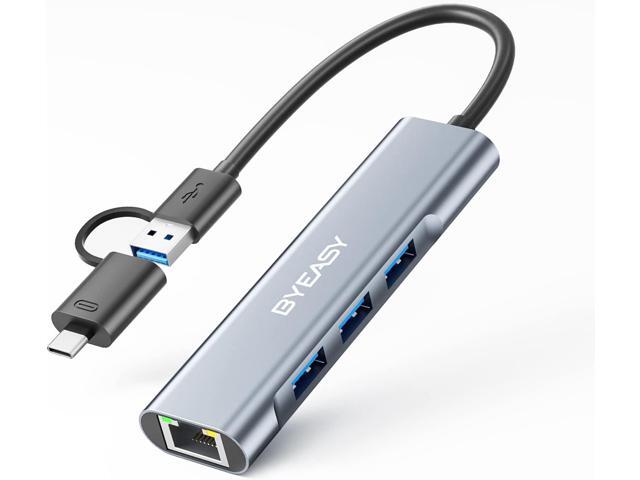 Click here for BYEASY Ethernet Adapter with USB-A and USB-C Ports... prices