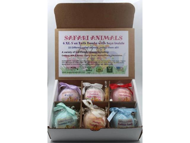 Click here for Spa Pure Kids Safari Animals: 6 XL Bath Bomb for K... prices