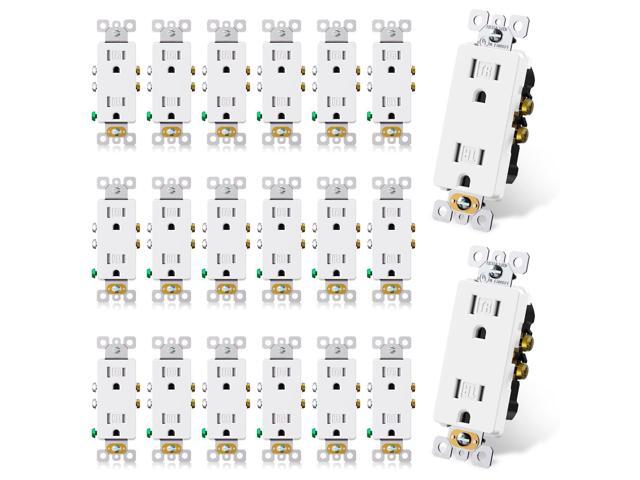 Click here for ELEGRP Matte White Decorator Wall Receptacle Outle... prices