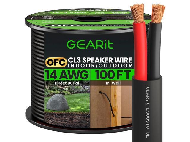 Click here for GearIT 14/2 Speaker Wire (100 Feet) 14AWG Gauge -... prices