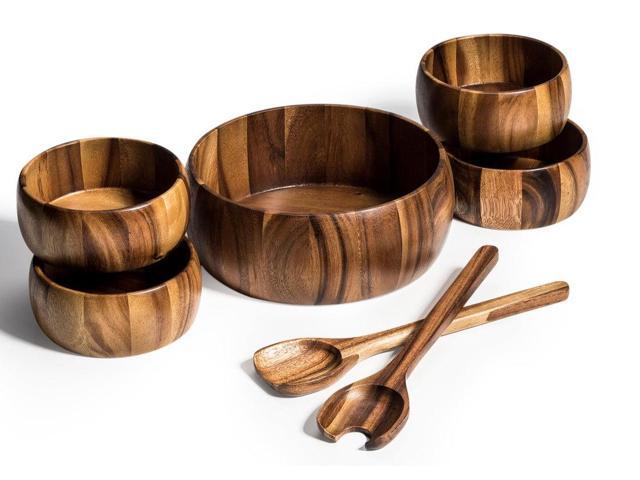 Click here for 7 Piece - Large Salad Bowl with Servers and 4 Indi... prices