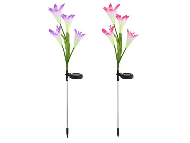 Click here for Fresh Fab Finds 2Pcs Solar Lily Flower Lights Colo... prices