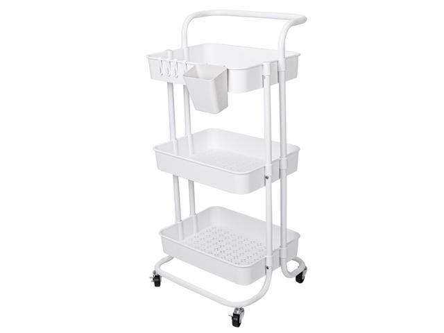Click here for Fresh Fab Finds 3-Tier Rolling Utility Cart w/ Mes... prices