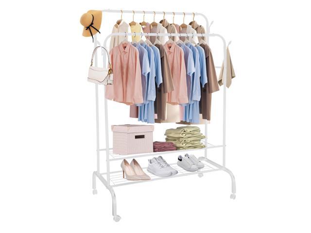 Click here for Fresh Fab Finds Clothing Garment Rack w/ 2 Rails 2... prices