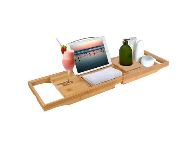 Click here for Fresh Fab Finds Bamboo Bathtub Caddy Tray w/ Rack... prices