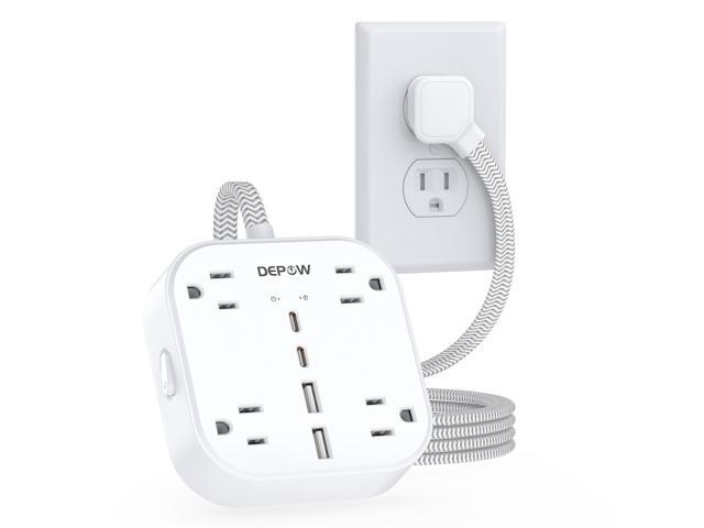 Click here for DEPOW Flat Extension Cord 5Ft  Flat Plug Power Str... prices