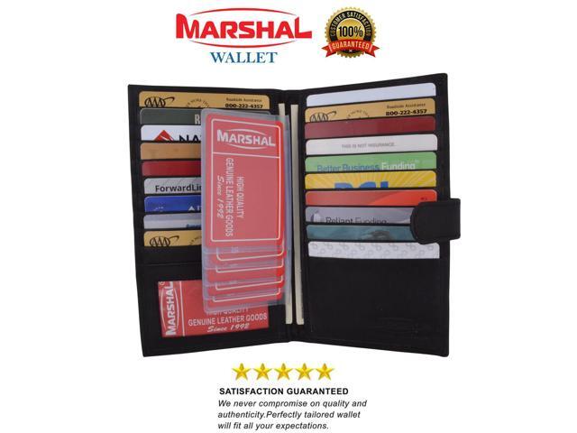 Click here for Long Black Genuine Leather Bifold ID Credit Card M... prices