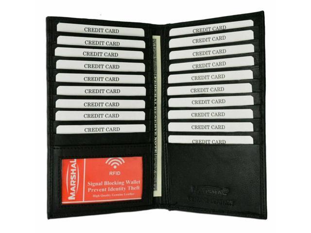 Click here for Black RFID Blocking Wallet Leather Bifold 19+ Cred... prices