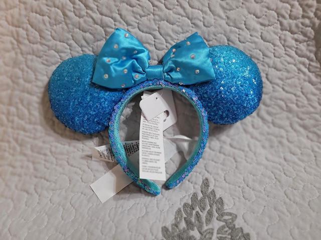 Click here for Disney Minnie Mouse Aqua Blue Ears with Gemstone B... prices