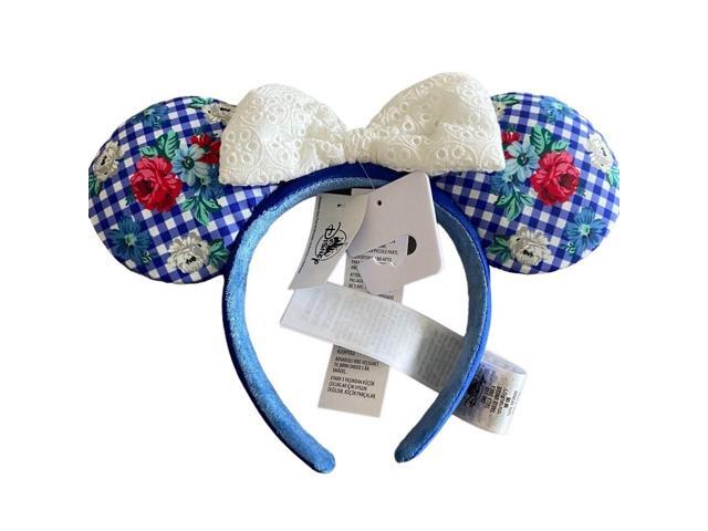 Click here for Disney Parks EPCOT Blue Gingham Floral Checkered M... prices