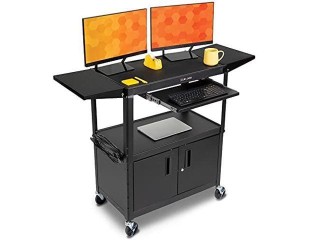 Click here for Line Leader Large AV Cart with Locking Cabinet & D... prices