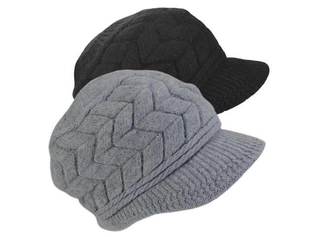 Click here for Womens Winter Hat with Brim  Beanie with Warm Flee... prices