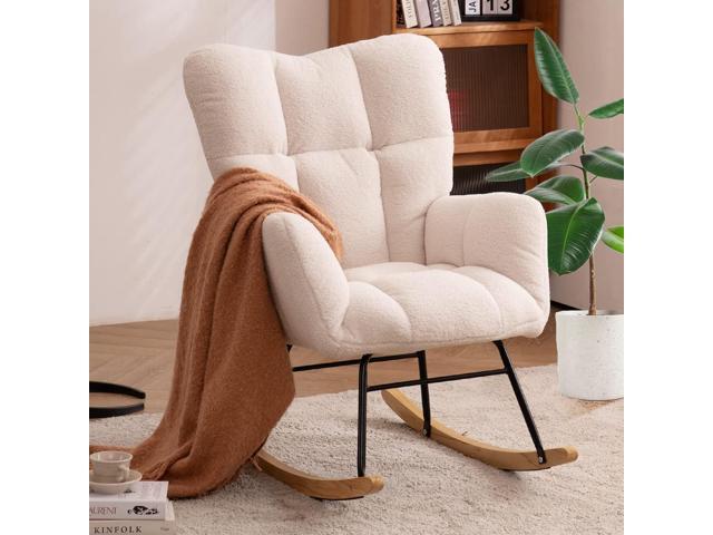 Click here for NIOIIKIT Nursery Rocking Chair Teddy Upholstered G... prices