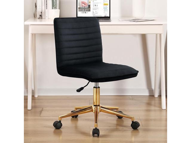 Click here for Furnimart Black Swivel Armless Desk Chair with Whe... prices