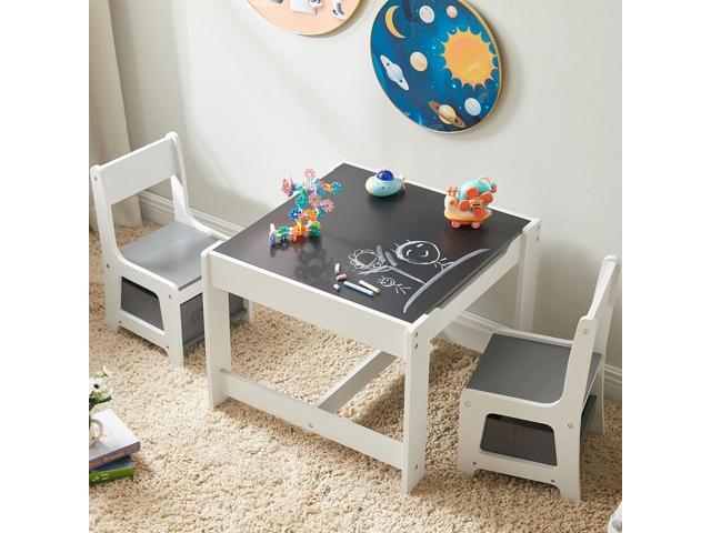 Click here for Kids Table and Chair Set  3 in 1 Wooden Activity T... prices