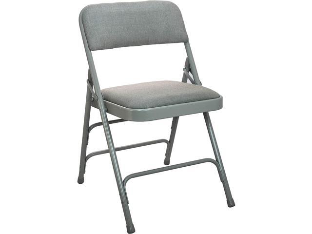 Click here for BizChair Grey Padded Metal Folding Chair - Grey 1-... prices