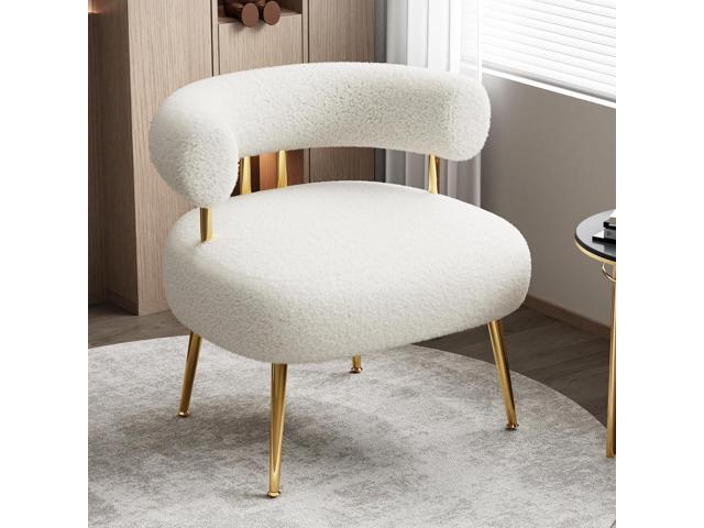 Click here for Mid Century Sherpa Boucle Accent Chair  Round Upho... prices