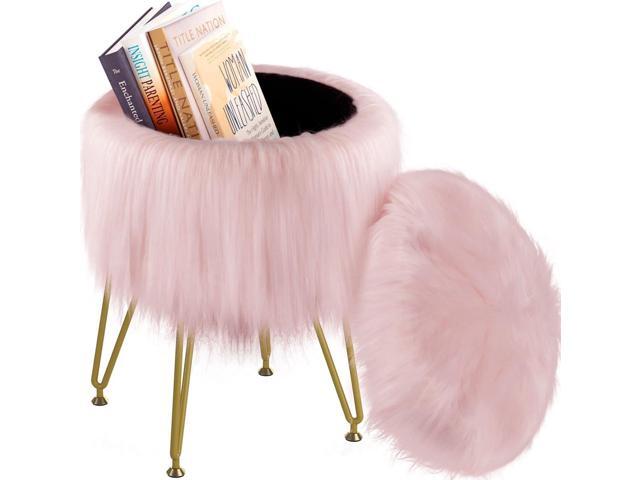 Click here for Vanity Stool Chair with Storage  Faux Fur Makeup R... prices
