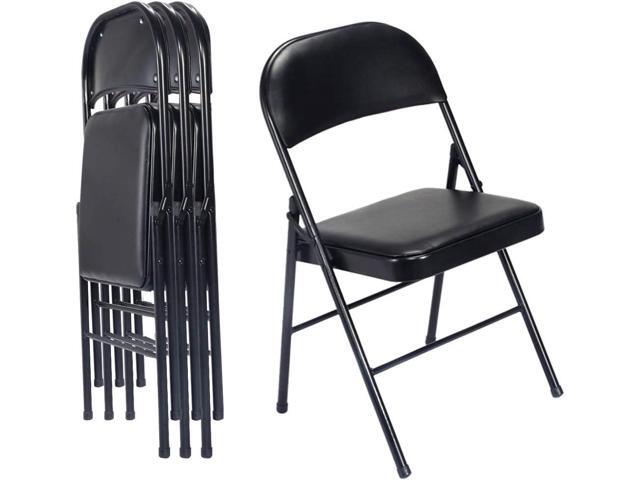 Click here for 4 Pack Black Folding Chairs with Padded Seats  Por... prices