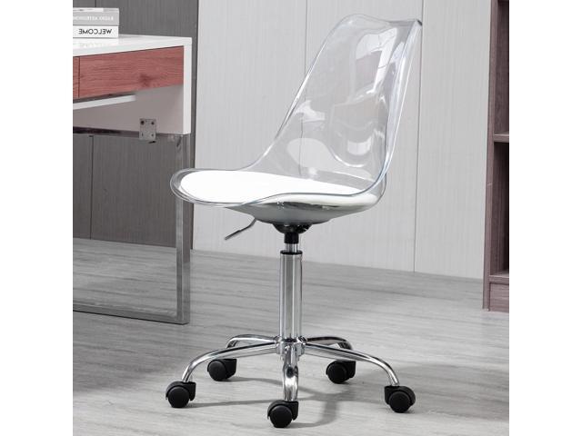 Click here for HOMEFUN Clear Desk Chair with Cushion  Armless Acr... prices