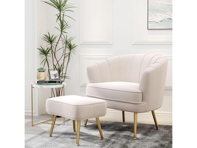 Click here for Andeworld Velvet Accent Chair with Ottoman  Uphols... prices