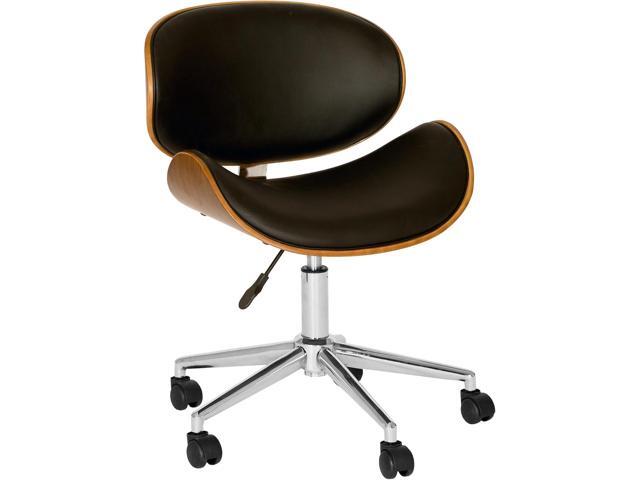 Click here for Armen Living Daphne Office Chair in Black Faux Lea... prices