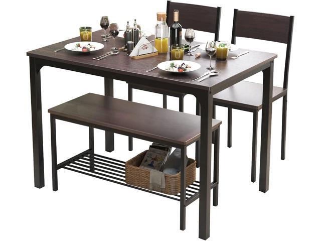 Click here for soges Dining Table Set for 4  43.3 inch Kitchen Ta... prices