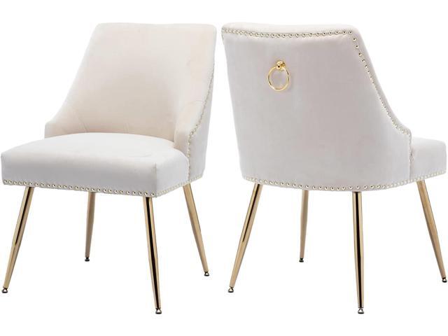 Click here for KCC Velvet Dining Room Chairs Set of 2 Nailhead Ba... prices