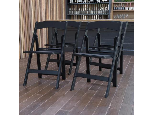 Click here for EMMA + OLIVER Folding Chair - Black Resin 4 Pack 8... prices