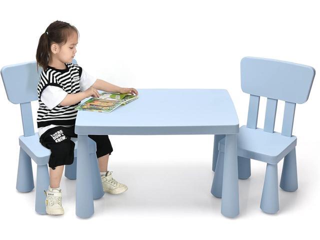 Click here for COSTWAY 3-Piece Kids Table and Chairs Set  Lightwe... prices