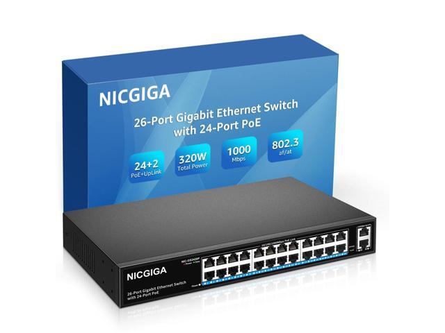 Click here for NICGIGA 24 Port Gigabit PoE Switch Unmanaged  24 P... prices