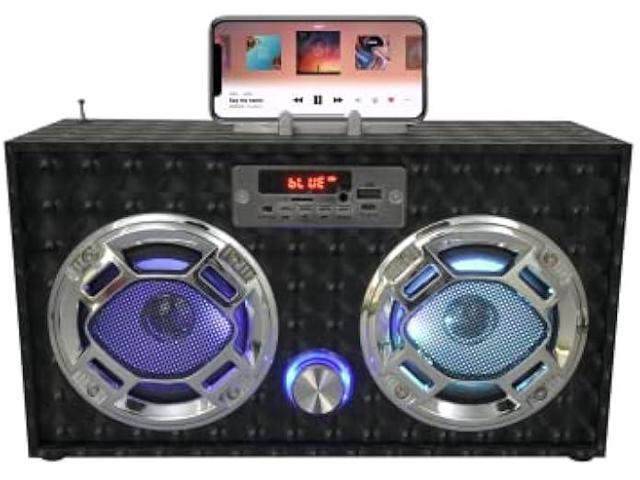 Click here for Boombox Speaker with LED Lights Retro Bluetooth Sp... prices