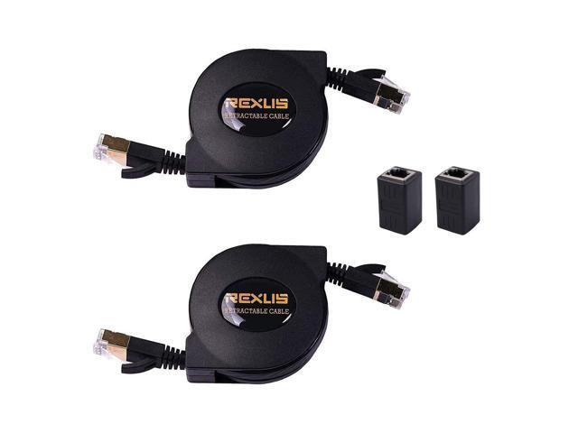 Click here for REXUS 2-Pack Retractable Cat 7 Flat Ethernet Netwo... prices