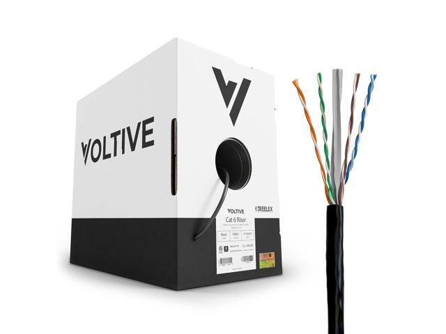 Click here for Voltive Cat6 Riser (CMR)  1000ft  Black - Solid Ba... prices