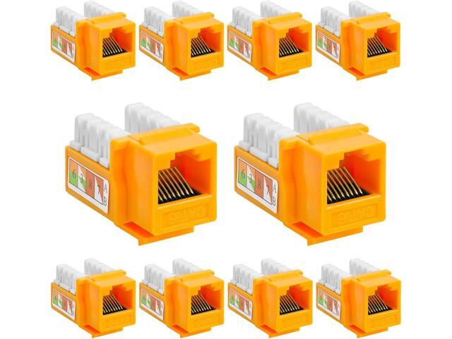Click here for Cmple - 10 Pack Cat6 Keystone Jack Insert Punch Do... prices