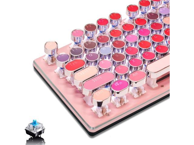 Click here for Basaltech Pink Keyboard Typewriter Style with Whit... prices