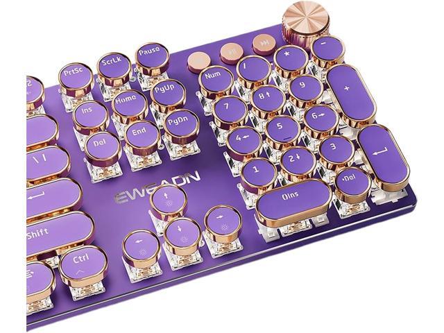 Click here for Typewriter Style Mechanical Gaming Keyboard White... prices