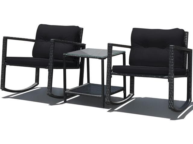 Click here for DORTALA 3 Pieces Patio Furniture Set  Rattan Rocki... prices
