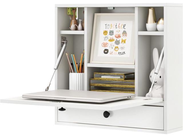 Click here for Folding Wall Desk  Wood Wall Mounted Desk with Sto... prices