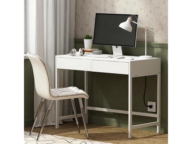 Click here for Treocho Computer Desk with USB Charging Ports and... prices
