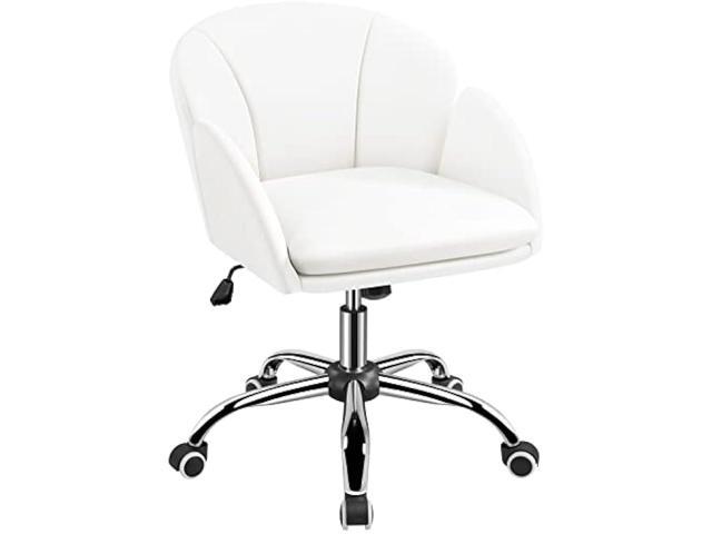 Click here for Yaheetech White Desk Chair Vanity Chair with Back... prices