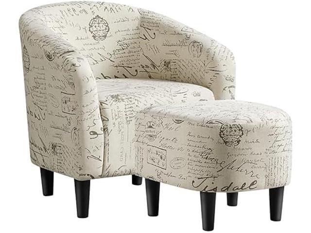 Click here for Yaheetech Modren Club Chair with Ottoman  Fabric A... prices