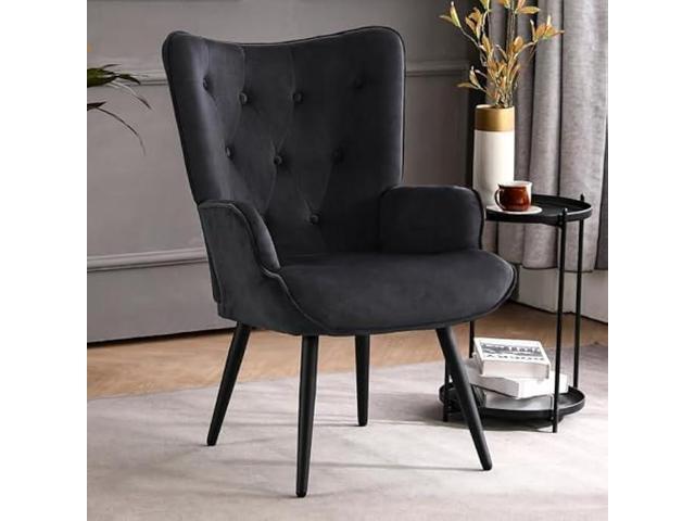 Click here for Furniliving Velvet Accent Chair Modern Upholstered... prices